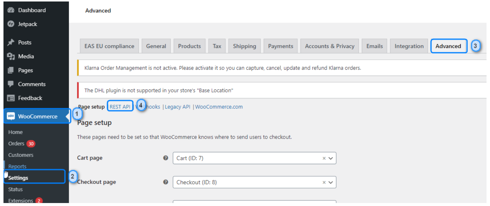 How to connect and configure EAS Merchandise module in WooCommerce